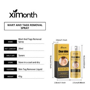 Ximonth Wart And Tags Removal Spray, Cleanse And Fade Body Moles Smooth ...